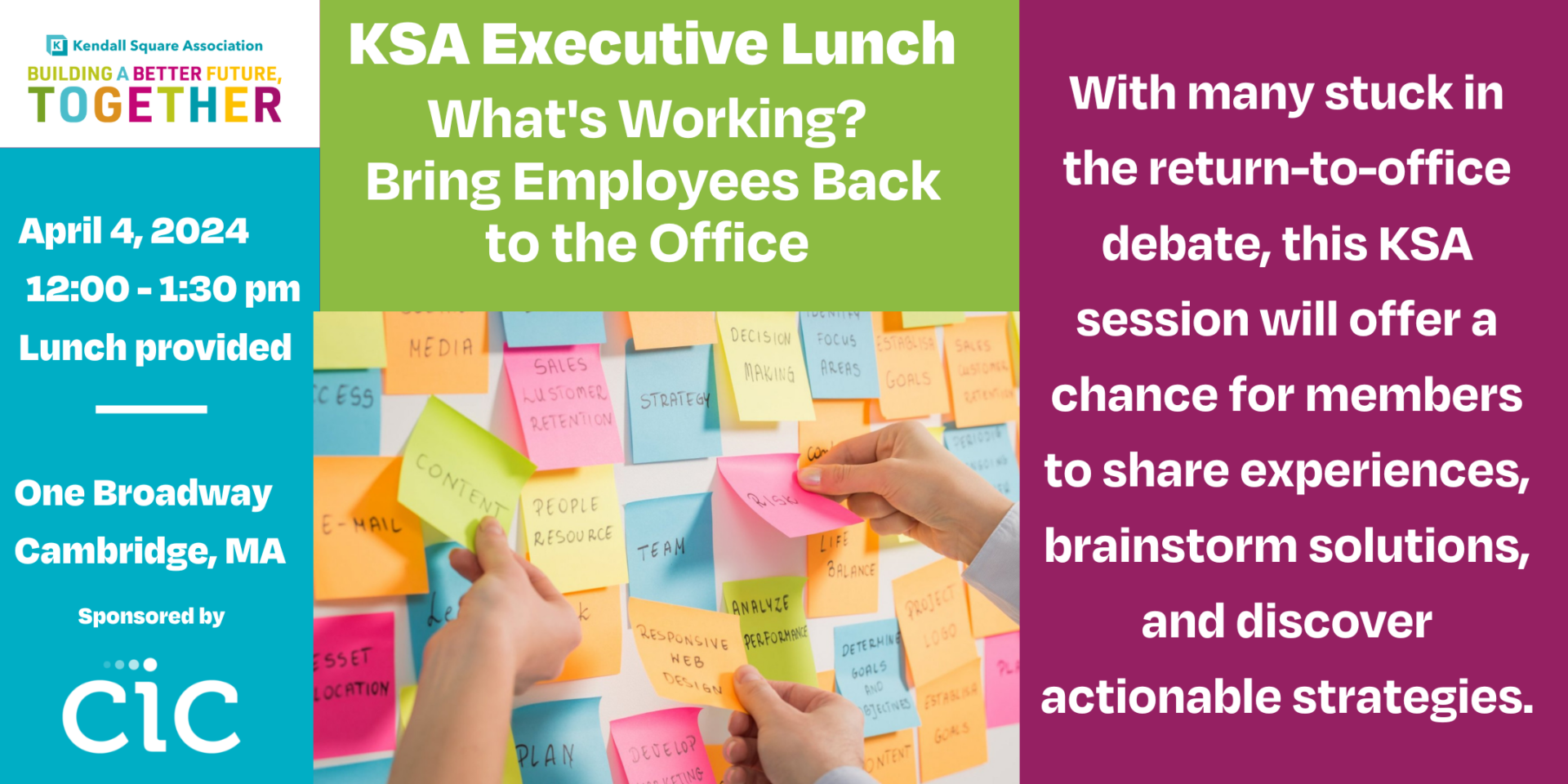 Executive Lunch: What’s Working | Kendall Square
