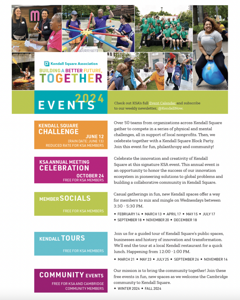 2024 KSA Events | Kendall Square